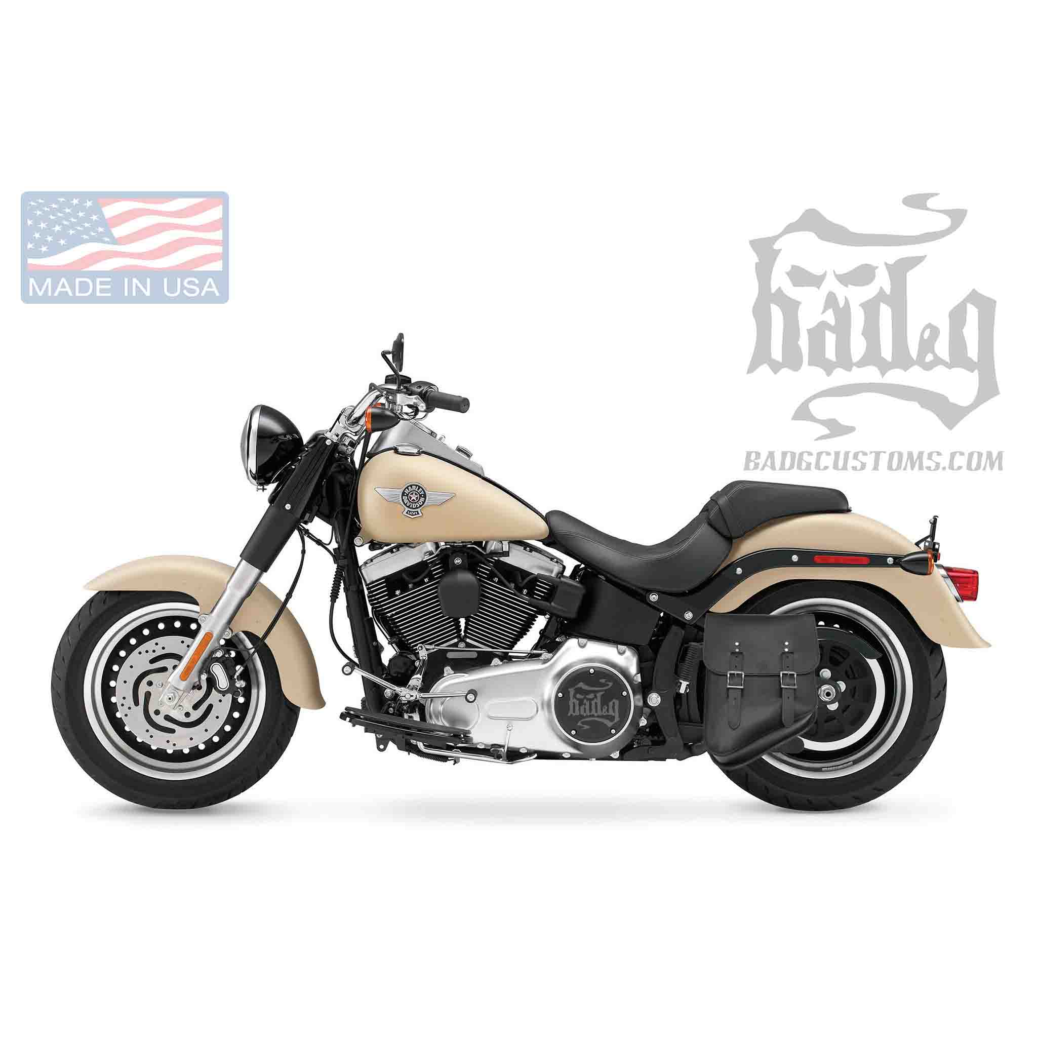 Premium H-D® Softail Swingarm Solo Bag | Hand Made Saddlebags in USA