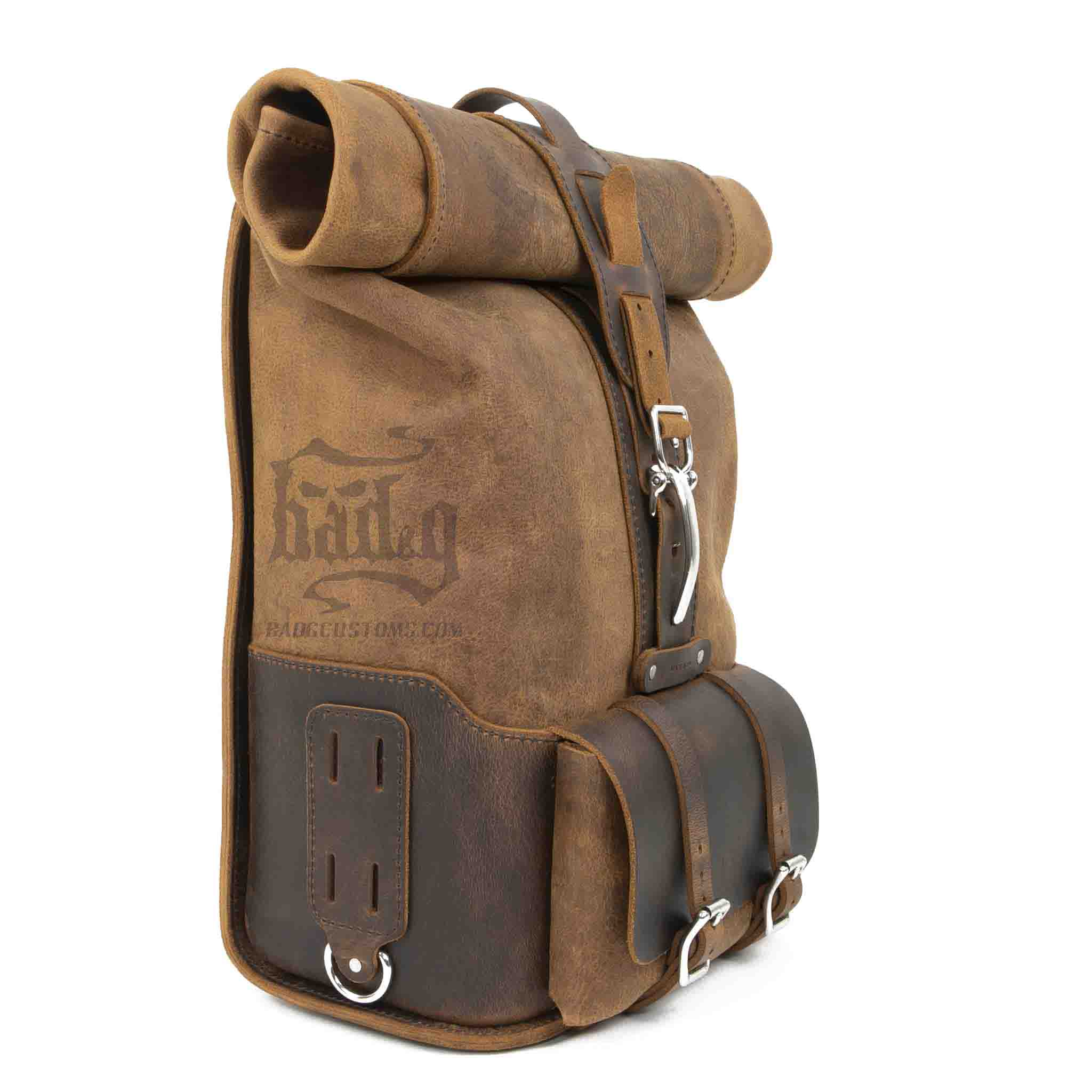 Motorcycle Rolltop Backpack Saddlebag | Hand Crafted Saddlebags in USA